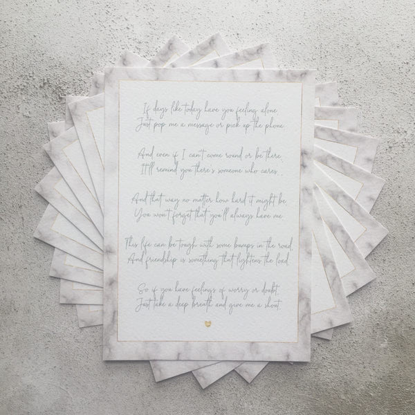 Clare Designs | 'You are not alone' Mental Wellbeing Poem; Print at Home